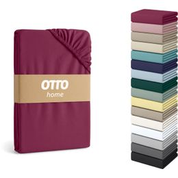Spannbettlaken OTTO HOME "Physalis Topper COMFORT", beere, B:180cm L:200cm, Jersey, Obermaterial: 100% Baumwolle, Bettlaken, Spannbettlaken, bis 10 cm H&ouml;he, Bettlaken, Laken, in Comfort & Premium Qualit&auml;t