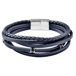 Adelia&acute;s Armband ADELIA&acute;S "Unisex Armband &ndash; Lederarmband aus Leder 19 cm", blau, Armb&auml;nder, Damen, 19cm, Leder, Armband, Perfekt zum Verschenken an besondere Menschen