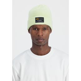 Skim&uuml;tze Alpha Industries "Crew Beanie", Herren, Gr. onesize, gr&uuml;n (arctic lime), Obermaterial: 100% Polyacryl, M&uuml;tzen