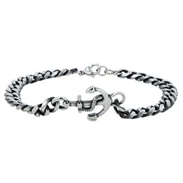 Adelia&acute;s Armband ADELIA&acute;S "Herren Armband &ndash; Panzerarmband aus Edelstahl 22 cm", silber, Armb&auml;nder, Herren, 22cm, Edelstahl, Armband, Ideal zum Verschenken &ndash; schlicht und stilvoll