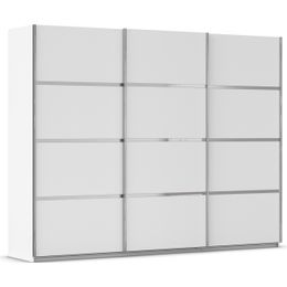 Kleiderschrank Rauch "Schwebet&uuml;renschrank Garderobe Schrank TOP ANGEBOT Avola", wei&szlig; (alpinwei&szlig;, leisten chrom), B:271cm H:210cm T:62cm, Holzwerkstoff, Schr&auml;nke, Kleiderschrank, mit eleganten Zierleisten in Chrom, Schwarz oder Wei&szlig; MADE IN GERMANY