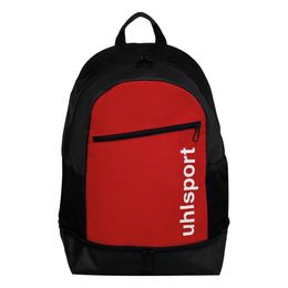 Rucksack Uhlsport "Rucksack Essential", Herren, Gr. NOSIZE, rot (rot, schwarz, wei&szlig;), Obermaterial: 98% Polyester Pol. recyc.. 2% Polyurethan PU., Rucks&auml;cke Rucksack