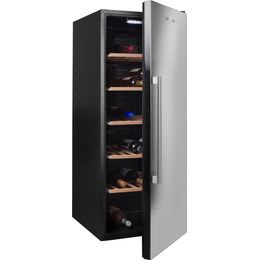 Hanseatic Weink&uuml;hlschrank "HWC86ECBA", Energieeffizienz: E (A-G), silber, B:48cm H:128,5cm T:57,5cm, Weink&uuml;hlschr&auml;nke, inkl. 3 Jahre Herstellergarantie
