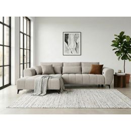 Ecksofa WERK2 "Garay, XXL-Liegefl&auml;che: elektrisch ausziehbar auf ca. 228&times;126 cm", natur, B:287cm H:64cm T:220cm, 92% Polyester, 8% Nylon, Sofas, Ecksofa, Luxus in &Uuml;bergr&ouml;&szlig;e: XXL-Liegefl&auml;che, Komfort-Ottomane & stilvolle F&uuml;&szlig;e