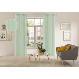 Gardine OTTO HOME "Fritty", gr&uuml;n, B:140cm H:175cm, Ausbrenner, Polyester, Gardinen, Gardine, Multifunktionsband, transparent, moderne L&auml;ngststreifen, Ausbrenner