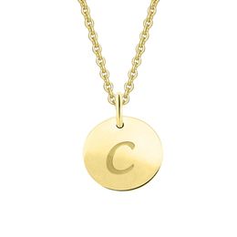 Kettenanh&auml;nger ONE ELEMENT "Buchstaben Anh&auml;nger aus 333 Gelbgold &Oslash; 11,0 mm", gold, Schmuckanh&auml;nger, Damen, BuchstabeC, A, Gelbgold 333 Gold, Gelbgold 333, Gold, Kettenanh&auml;nger