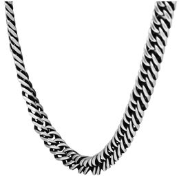 Adelia&acute;s Kette ohne Anh&auml;nger ADELIA&acute;S "Herren Halskette &ndash; Panzerkette aus Edelstahl 50 cm", grau, Halsketten, Herren, 50cm, Edelstahl, Zum Verschenken &ndash; passend f&uuml;r viele Anl&auml;sse