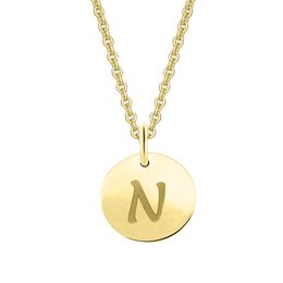 Kettenanh&auml;nger ONE ELEMENT "Buchstaben Anh&auml;nger aus 333 Gelbgold &Oslash; 11,0 mm", gold, Schmuckanh&auml;nger, Damen, BuchstabeNimSetmitHalskette, A, Gelbgold 333 Gold, Gelbgold 333, Gold, Kettenanh&auml;nger