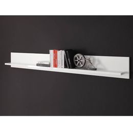 Pharao24.de Wandboard Wand Regal in Wei&szlig; mit R&uuml;ckwand