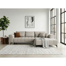 Ecksofa WERK2 "Garay, XXL-Liegefl&auml;che: elektrisch ausziehbar auf ca. 228&times;126 cm", natur, B:287cm H:64cm T:220cm, 92% Polyester, 8% Nylon, Sofas, Ecksofa, Luxus in &Uuml;bergr&ouml;&szlig;e: XXL-Liegefl&auml;che, Komfort-Ottomane & stilvolle F&uuml;&szlig;e, Topseller