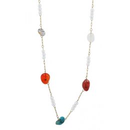Adelia&acute;s Kette mit Anh&auml;nger ADELIA&acute;S "Damen Edelstahl Halskette mit Anh&auml;nger mit Perle unbekannt cm", gold (gold, perle), Halsketten, Damen, unbekannt, Edelstahl