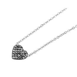 Adelia&acute;s Kette ohne Anh&auml;nger ADELIA&acute;S "Damen Halskette mit Anh&auml;nger &ndash; Herz aus Edelstahl", silber, Halsketten, Damen, 47cm, Edelstahl, Ideal als Geschenk zum Valentinstag