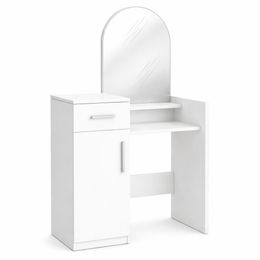 Schminktisch OTTO HOME "Trympo 1, Kosmetiktisch, Frisiertisch, Schminkkommode, Toilettentisch", wei&szlig;, wei&szlig;, wei&szlig;, B:85,6cm H:139cm T:39cm, Tische, Schminktisch, Schminktisch mit Spiegel und Stauraum (1 Schublade, 1 T&uuml;r)