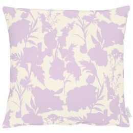 Dekokissen Apelt "7002", mauve, bedruckt, B:49cm H:0,5cm L:49cm, Baumwolle, Polyester, Dekokissen_Sitzkissen_Kissenh&uuml;llen, Rei&szlig;verschluss