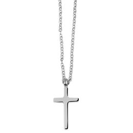Adelia&acute;s Kette ohne Anh&auml;nger ADELIA&acute;S "Damen Halskette &ndash; Ankerkette Kreuz aus Edelstahl 45+5", silber, Halsketten, Damen, 50cm, Edelstahl, Sch&ouml;ne Geschenkidee zum Valentinstag
