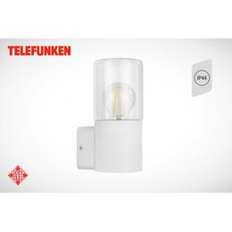 LED Au&szlig;en-Wandleuchte Telefunken "AMPOLO", wei&szlig;, neutral, Leuchten