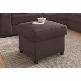 Sit & More Polsterhocker SIT & MORE "Montego", braun, B:58cm H:46cm T:58cm, Struktur (100% Polyester);Luxus-Microfaser ALTARA NUBUCK (100% Polyester);Luxus-Microfaser (90% Polyester, 10% Polyamid), Hocker, Hocker mit Stauraum Polsterhocker