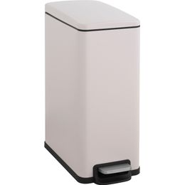 M&uuml;lleimer OTTO HOME "Joonah, mit verz&ouml;gertem Schlie&szlig;mechanismus, schmal und kompakt", beige, B:25,5cm H:63,2cm T:51,6cm, Edelstahl, M&uuml;lleimer, M&uuml;lleimer, Nischen-M&uuml;lleimer, Treteimer, Kosmetikeimer mit Deckel