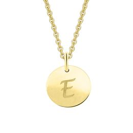 Kettenanh&auml;nger ONE ELEMENT "Buchstaben Anh&auml;nger aus 333 Gelbgold &Oslash; 11,0 mm", gold, Schmuckanh&auml;nger, Damen, BuchstabeE, A, Gelbgold 333 Gold, Gelbgold 333, Gold, Kettenanh&auml;nger