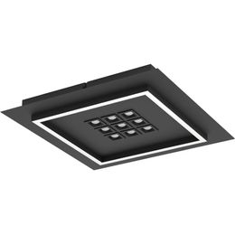 Eglo Deckenleuchte "Balazote Deckenlampe quadratisch aus Metall und Konststoff Lampe", schwarz, 10, H: 5cm, 1 Stk., Leuchten, Wand-/Deckenleuchte - L36 x B36 x H5 cm - schwarz, Deckenleuchte