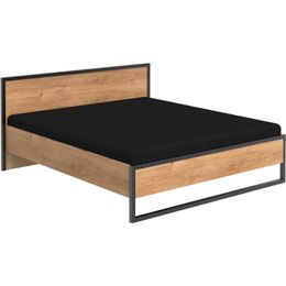 Bett wimex "Detroit by fresh to go", braun (plankeneichefarben), B:189cm L:210cm, Beschl&auml;ge: Metall, Betten, Bett
