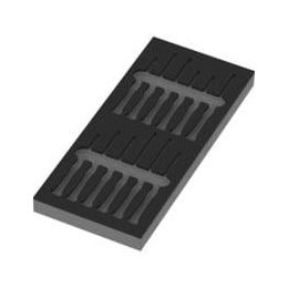 Wera 9816 Schaumstoffeinlage f&uuml;r Schraubendreher Kraftform Micro Set 2, leer schwarz/grau, f&uuml;r Tool Rebel Werkstattwagen