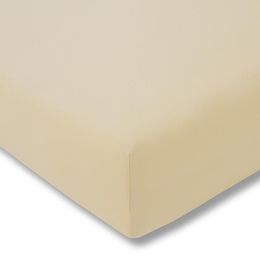 Spannbettlaken Estella "Kinder-Feinjersey", beige, B:70cm L:140cm, Jersey, Obermaterial: 100% Baumwolle, Bettlaken, Spannbettlaken, f&uuml;r Kinder mit perfekter Passform