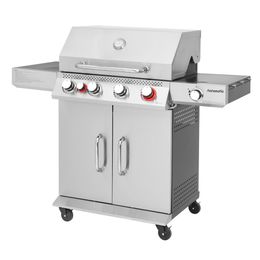 Gasgrill Hanseatic "Memphis, 3 x Hauptbrenner, Infrarot-Heck-, Turbo- und Seitenbrenner", silber (schwarz, silber), B:133cm H:113,6cm T:61cm, Grills, inkl. 3 Jahre Herstellergarantie, Topseller