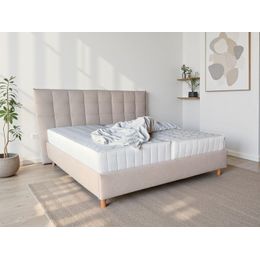 Polsterbett Collection AB "CLASSIC Scandi erh&auml;ltlich in der Breite 180x200cm", beige, B:203cm H:116cm L:215cm, Betten, Polsterbett, 3 Varianten: Rahmen, Rahmen + Rost oder Komplett-Set mit King-Matratze