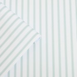 Vliestapete Laura Ashley "Farnworth Stripe Sage Green", gr&uuml;n, B:0,52m L:10m, Vlies, Tapeten, 10mx52cm