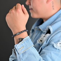 Adelia&acute;s Gliederarmband ADELIA&acute;S "Unisex Armband &ndash; Kugelarmband aus Edelstahl mit Achat 21 cm", grau, Armb&auml;nder, Damen, 21cm, Edelstahl, Gliederarmband, Ideal als Geschenk &ndash; dezent und elegant