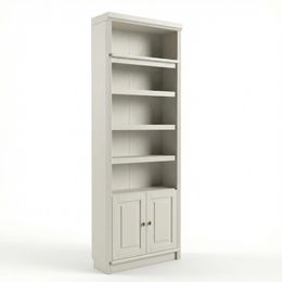 B&uuml;cherregal OTTO HOME "mit 2 T&uuml;ren Soeren Regal Aktenregal B/T/H: 80/29/220 cm", cremewei&szlig;, B:80cm H:220cm T:29cm, Massivholz, Regale, B&uuml;cherregal, massive Kiefer, FSC-zertifiziert