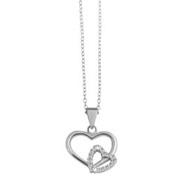 Adelia&acute;s Kette ohne Anh&auml;nger ADELIA&acute;S "Damen Halskette aus 925 Silber mit Zirkonia 43+5", silber, Halsketten, Damen, 48cm, Silber 925 (Sterlingsilber), Geschenkidee: zeitlos und vielseitig