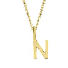 Kettenanh&auml;nger ONE ELEMENT "Buchstaben Anh&auml;nger aus 333 Gelbgold", gold, Schmuckanh&auml;nger, Damen, Buchstabe N, A, Gelbgold 333 Gold, Gelbgold 333, Gold, Kettenanh&auml;nger, Ein Schmuckst&uuml;ck mit Pers&ouml;nlichkeit &ndash; ideal zum Verschenken