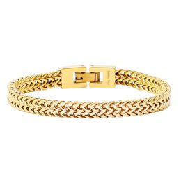 Adelia&acute;s Armband ADELIA&acute;S "Unisex Armband &ndash; Panzerarmband aus Edelstahl 21 cm", gold, Armb&auml;nder, Damen, 21cm, Edelstahl, Armband, Ideal als Geschenk f&uuml;r besondere Anl&auml;sse