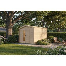 Gartenhaus Weka "Killarney", naturbelassen, ohne Fu&szlig;boden, ohne Dacheindeckung, Massivholz, Gartenh&auml;user, Gartenhaus, Doppelt&uuml;r, 1 1/2 Fenster an Seite