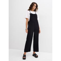 bonprix Jumpsuit aus softer Viskose, schwarz, Gr.50, L&auml;ssiger Jumpsuit, aus Viskose