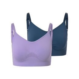Tchibo - 2 Seamless-Sport-BHs - Damen - Gr. S - lila