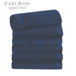 Seiftuch Carl Ross "HygieniCotton", blau (dunkelblau), B:30cm L:30cm, Baumwolle, Waschlappen, mit 2 Aufh&auml;ngekordeln