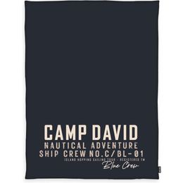 Wohndecke CAMP DAVID "Blue Crew Navy", dunkelblau, B:150cm L:200cm, Polyester, Wohndecken, Wohndecke, gewebtes Label