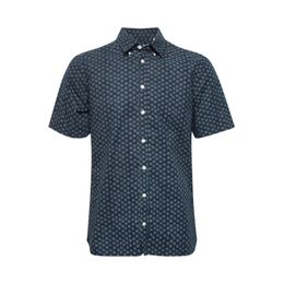 Kurzarmhemd Casual Friday "Kurzarmhemd CFAnton", Herren, Gr. M, N-Gr, blau (schwarz navy), Obermaterial: 100% Baumwolle CO., Hemden