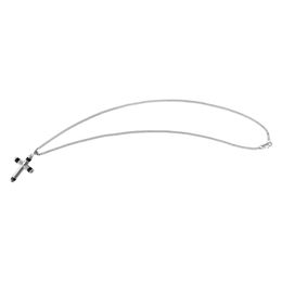 Adelia&acute;s Kette ohne Anh&auml;nger ADELIA&acute;S "Herren Halskette mit Anh&auml;nger &ndash; Kreuz aus Edelstahl", silber (schwarz), Halsketten, Herren, 50cm, Edelstahl, Sch&ouml;ne Geschenkidee zum Weihnachten