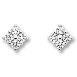 Paar Ohrh&auml;nger ONE ELEMENT "Zirkonia Ohrringe Ohrstecker aus 333 Wei&szlig;gold", silber, Ohrringe, Damen, Damen,mit Zirkonia, Gold Wei&szlig;gold 333, Gold, Wei&szlig;gold 333, Dezente Symbolik &ndash; stilvoller Begleiter f&uuml;r jeden Anlass