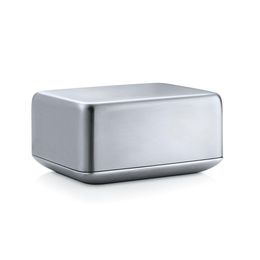 Butterdose Blomus "BASIC", silber (edelstahlfarben), B:10cm H:6cm L:12cm, Edelstahl, Lebensmittelaufbewahrungsbeh&auml;lter