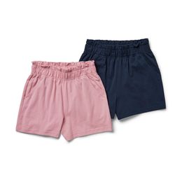 Tchibo - 2 Kinder-Jersey-Shorts - M&auml;dchen - Gr. 122/128 - dunkelblau