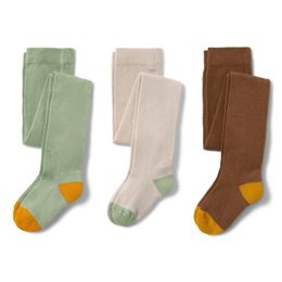 Tchibo - 3 Paar Strumpfhosen - Kinder - Gr. 110/116 - wei&szlig;