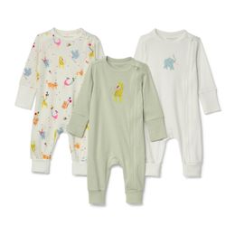 Tchibo - 3 Baby-Pyjamas - Kinder - Gr. 98/104 - mintgr&uuml;n/print