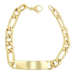 Adelia&acute;s Armband ADELIA&acute;S "Herren Armband aus Edelstahl 21 cm", gold, Armb&auml;nder, Herren, 21cm, Edelstahl, Armband, Zum Verschenken an Menschen, die Ihnen am Herzen liegen