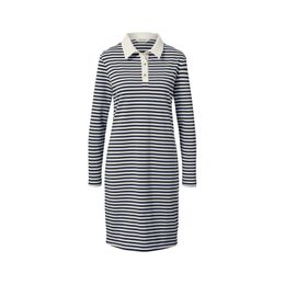 Tchibo - Gestreiftes Sweatkleid mit Polokragen - Damen - Gr. XXL - dunkelblau/gestreift