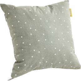 Dekokissen Paidi "in 40x40 cm, Baumwolle, verschiedene Farben, gepunktet", salbei gr&uuml;n, gepunktet, B:40cm H:10cm L:40cm, Baumwolle, Polyester, Dekokissen_Sitzkissen_Kissenh&uuml;llen, Zierkissen mit F&uuml;llung, abnehmbarer und waschbarer Bezug